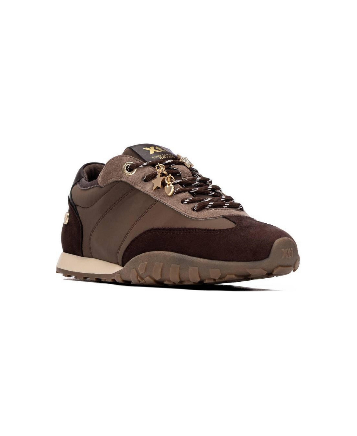 Click here for Xti Womens Casual Lace- Up Sneakers - Brown prices