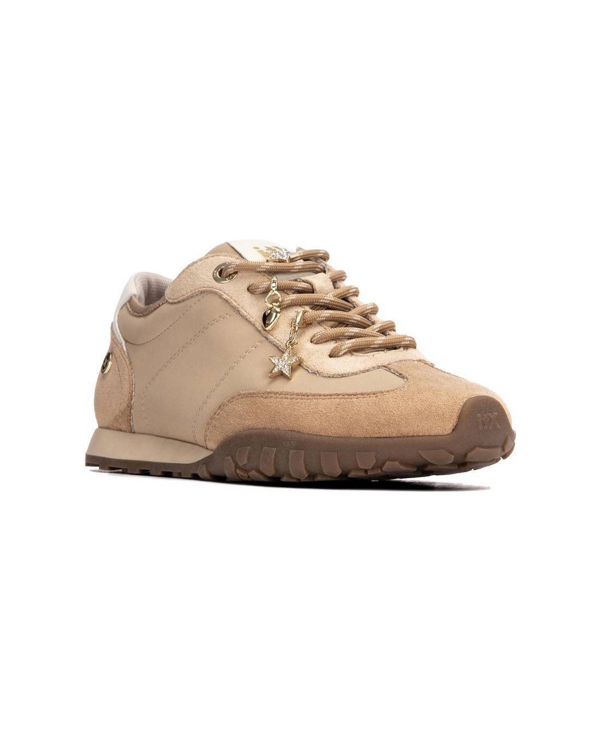 Click here for Xti Womens Casual Lace- Up Sneakers - Beige prices