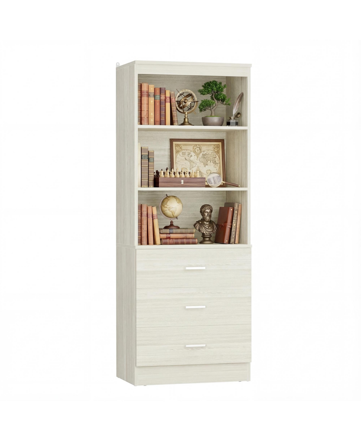 Click here for Aheaplus 71 Wooden Storage Cabinet with 3-Drawers... prices