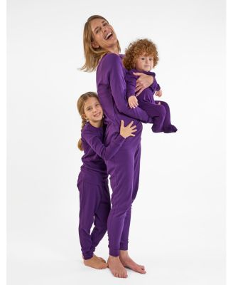 Click here for Leveret Matching Mommy Me Solid Dark Purple Cotton... prices