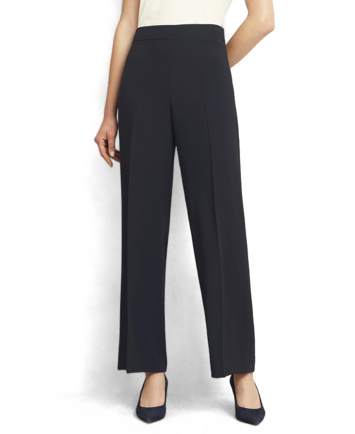 Click here for Hobbs London Womens Mel Wide Trouser - Dark Blue prices