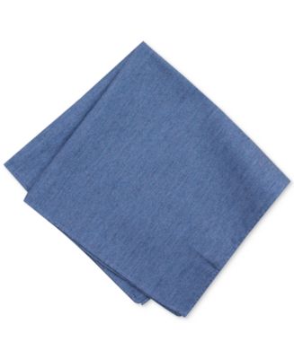 Bar III Men's Chambray Solid Pocket Square, Created for Macy's - Macy's
