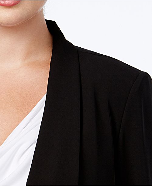 Calvin Klein Plus Size Open-Front Soft Jacket - Jackets - Women - Macy's