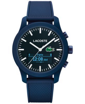 Lacoste Men's Analog-Digital L.12.12 Contact Blue Rubber Strap Smart ...