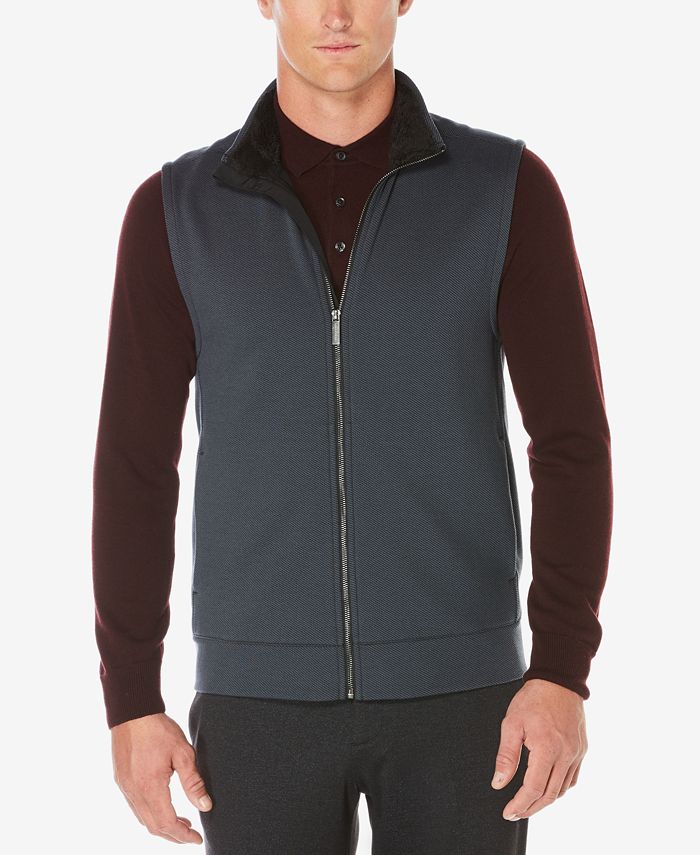 Perry Ellis Men's Zip-Front Textured Vest - Macy's