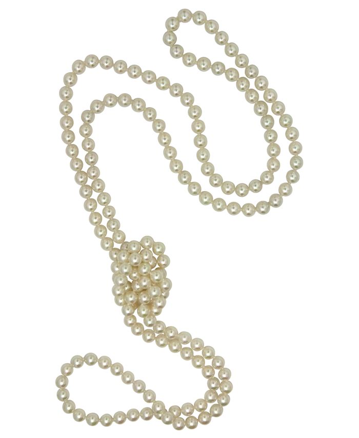 Majorica Pearl Necklace, Organic Man-Made Pearl Endless Rope - Macy's