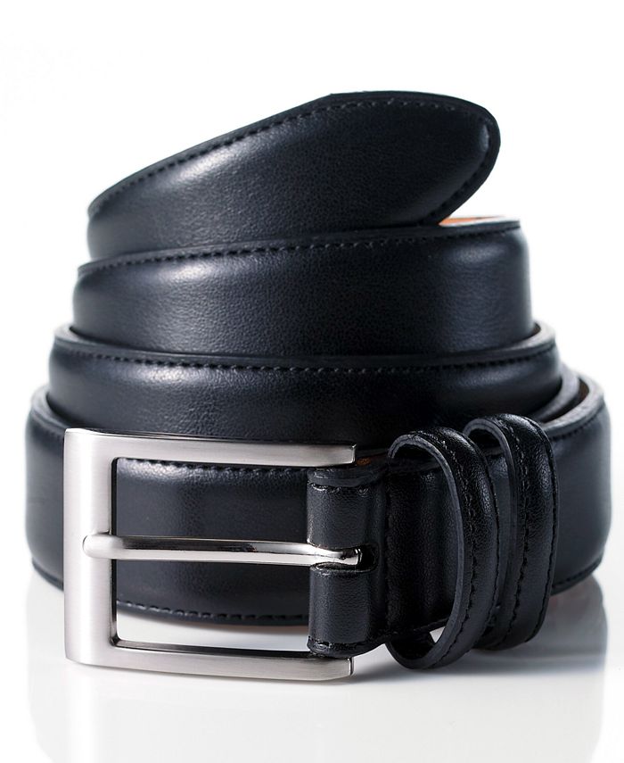 Club Room Big and Tall Leather Dress Belt - Macy's