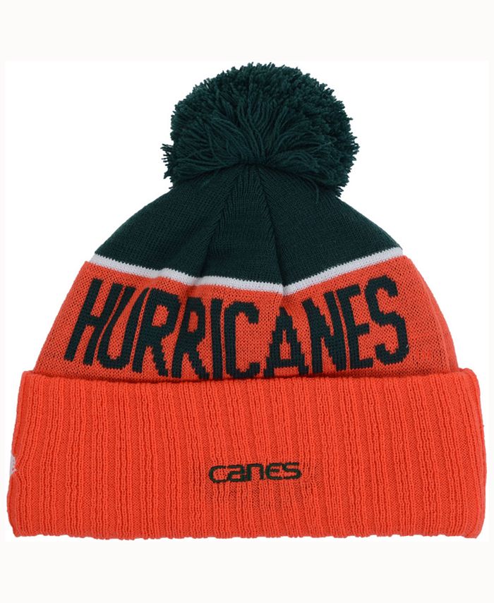 New Era Miami Hurricanes Sport Knit Hat - Macy's