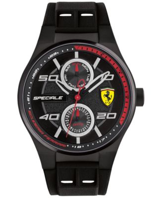LIMITED EDITION Ferrari Men's Speciale Black Silicone Strap Watch 44mm ...