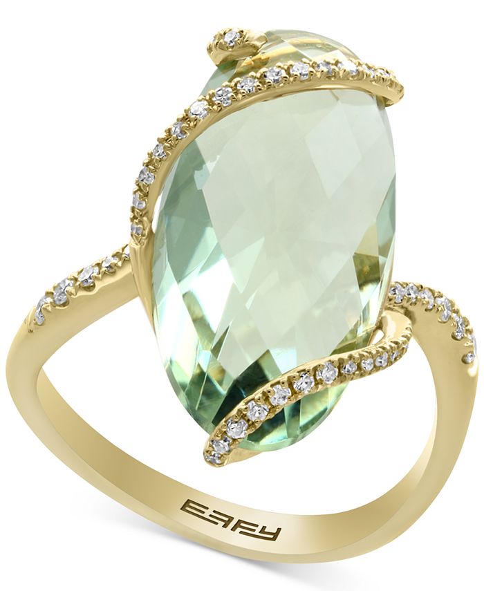 EFFY Collection EFFY® Green Amethyst (7-1/4 ct. t.w.) and Diamond (1/5 ...