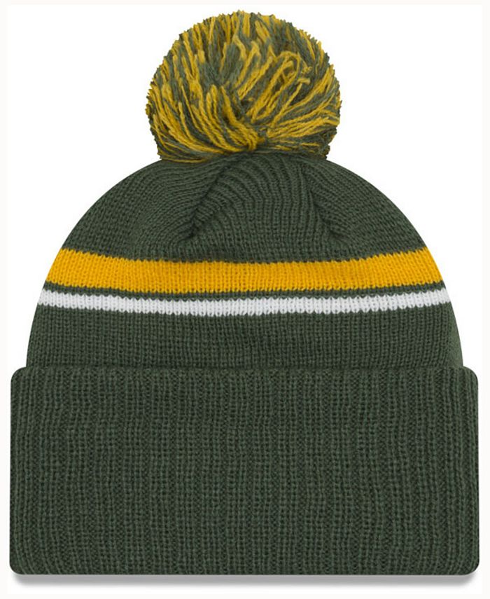 New Era Green Bay Packers Diamond Stacker Knit Hat - Macy's