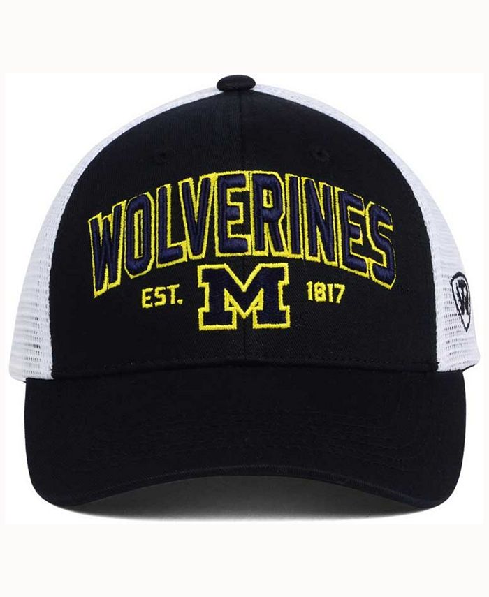 Top of the World Michigan Wolverines Black Mesh Teamwork Snapback Cap ...