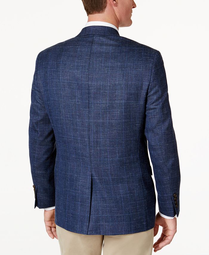 Lauren Ralph Lauren Men's Classic-Fit Blue Plaid Sport Coat - Macy's