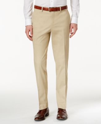 CLOSEOUT! Bar III Men's Slim-Fit Tan Stretch Pants, Created for Macy's ...