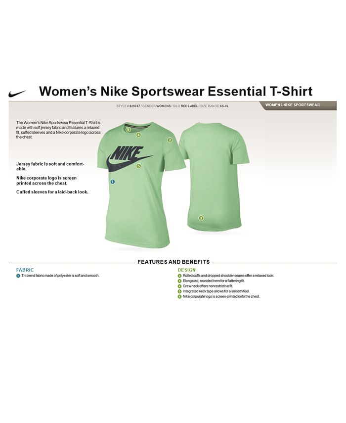 Nike Sportswear Essential Logo T-Shirt - Macy's