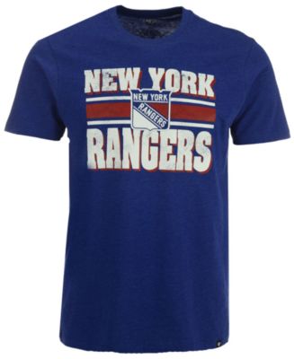 '47 Brand Men's New York Rangers Stripe Knockaround Club T-Shirt - Macy's