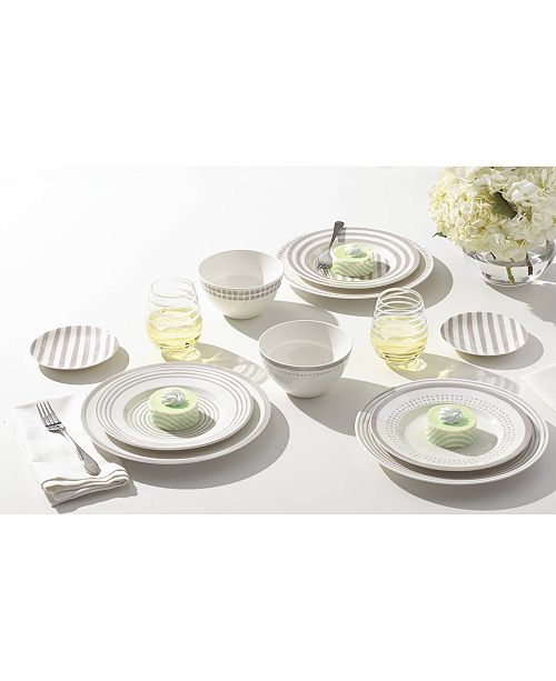 kate spade new york Charlotte Street Grey East Dinnerware Collection ...