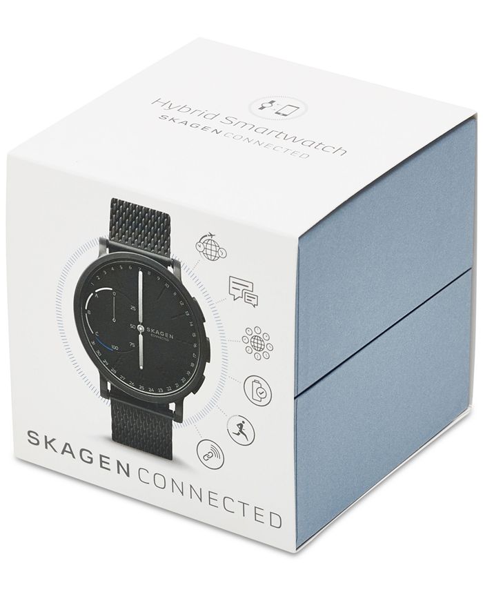 Skagen Hagen Smart Watch with Black Ion-Plated Stainless Steel Bracelet ...
