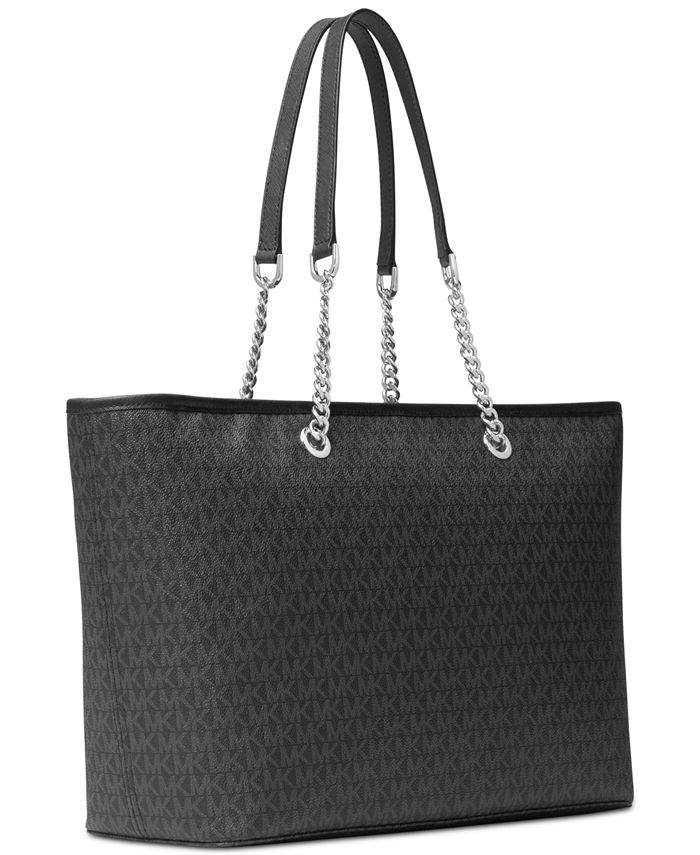 Michael Kors Signature Jet Set Travel Chain Medium Top Zip ...