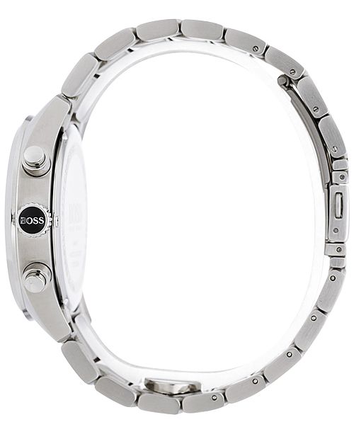 BOSS Hugo Boss Men's Chronograph Grand Prix Stainless Steel Bracelet ...
