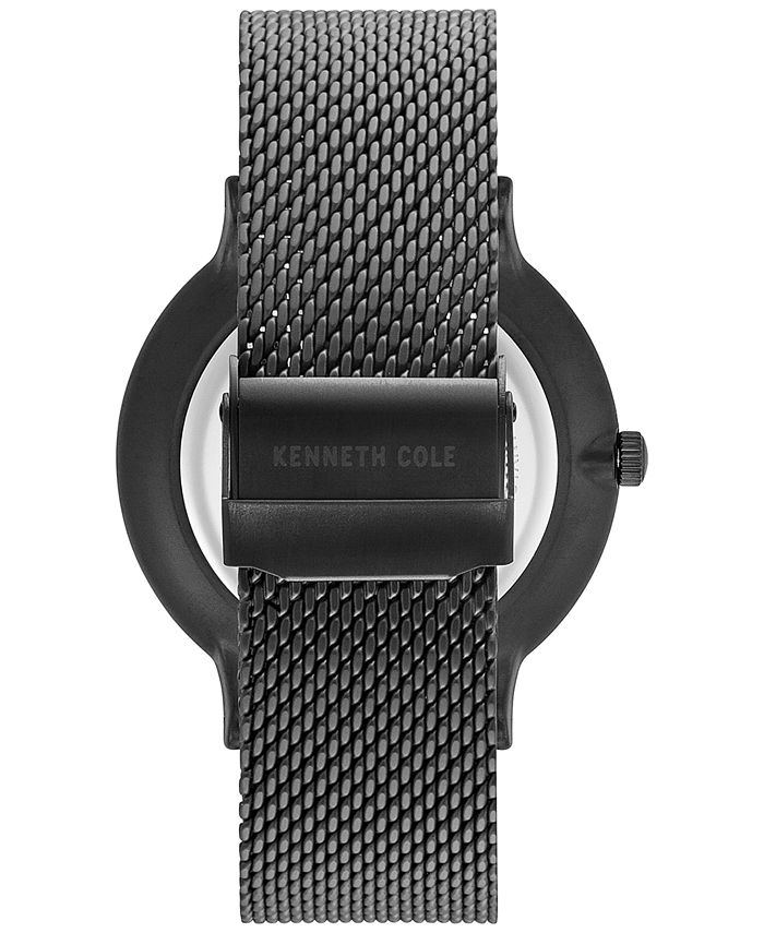 Kenneth Cole New York Kenneth Cole Men's Black Stainless Steel Mesh ...