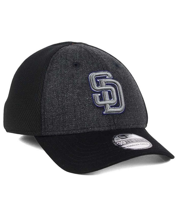 New Era Kids' San Diego Padres Jr. Black Heathered 39THIRTY Cap - Macy's