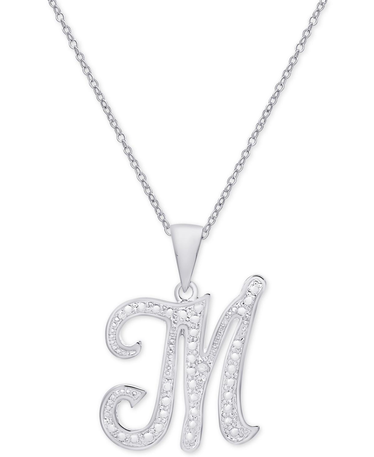 Click here for Diamond Accent Script 18 Initial Pendant Necklace... prices