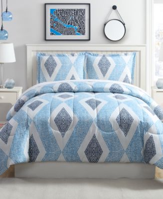 CLOSEOUT! Diamond 3-Pc. Reversible Comforter Sets - Macy's