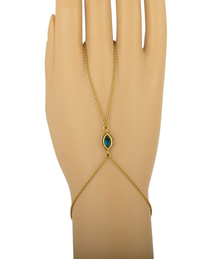 RACHEL Rachel Roy Gold-Tone Stone Hand Chain - Macy's