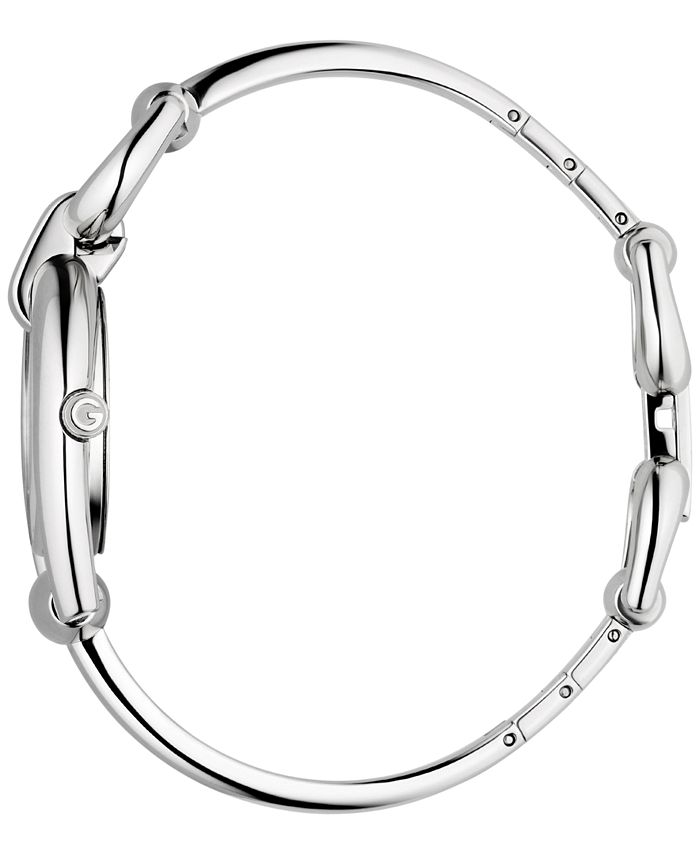 Gucci Women's Swiss Horsebit Diamond (2/5 ct. t.w.) Stainless Steel ...