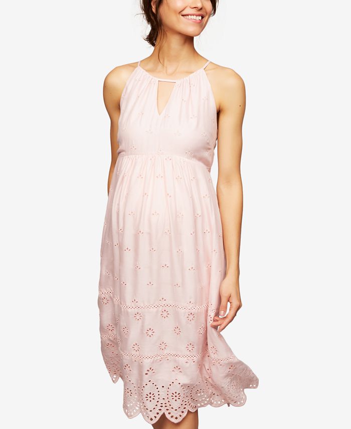 A Pea in the Pod Maternity Laser-Cut Dress - Macy's