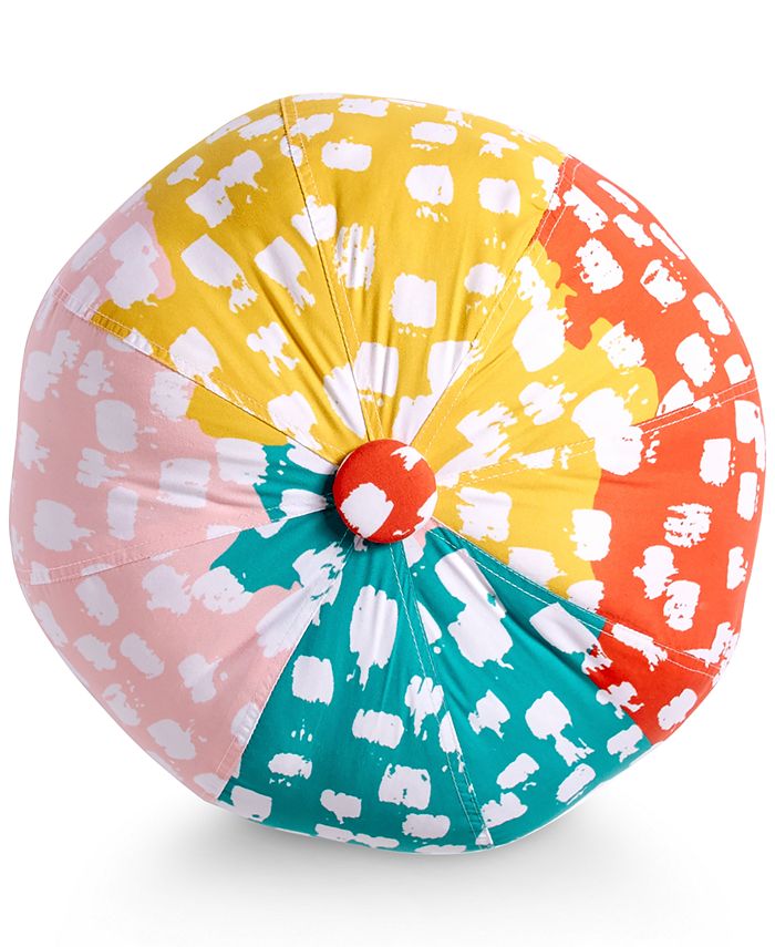 Scribble Beach Ball Brushstroke Dot 16" Decorative Pillow - Macy's