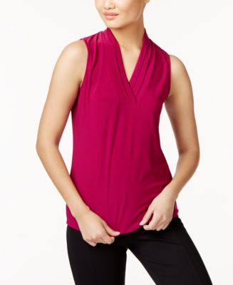 Anne Klein Pleated Shell - Macy's