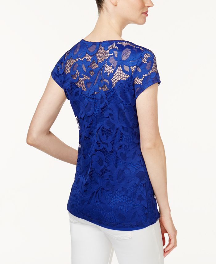 INC International Concepts I.N.C. Petite Lace Top, Created for Macy's ...