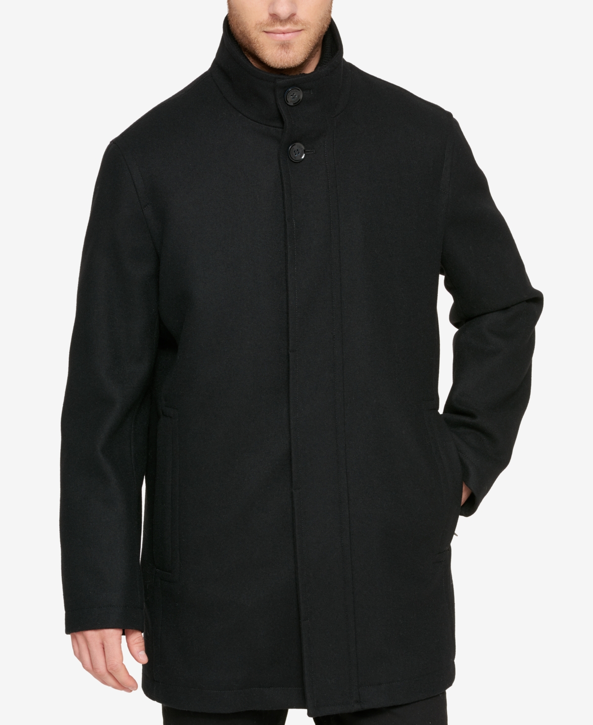 Click here for Cole Haan Mens Overcoat - Black prices