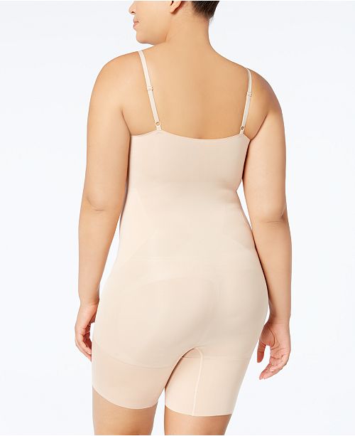 Spanx Womens Plus Size Oncore Mid Thigh Bodysuit Ps1715 And Reviews