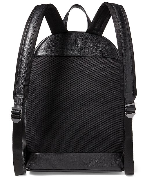 Polo Ralph Lauren Men's Pebbled Leather Backpack & Reviews - All ...