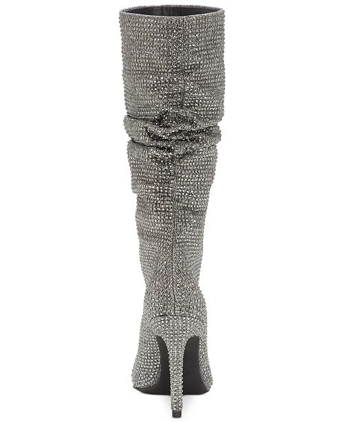 Jessica Simpson Layzer Slouchy Rhinestone Boots - Boots - Shoes - Macy's