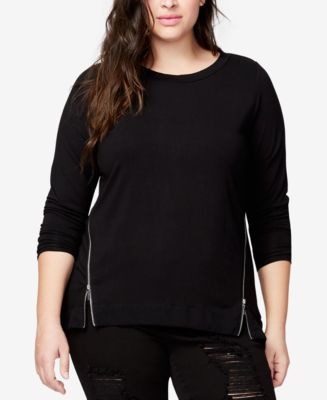 RACHEL Rachel Roy RACHEL Rachel Roy Trendy Plus Size Side-Zipper Blouse ...
