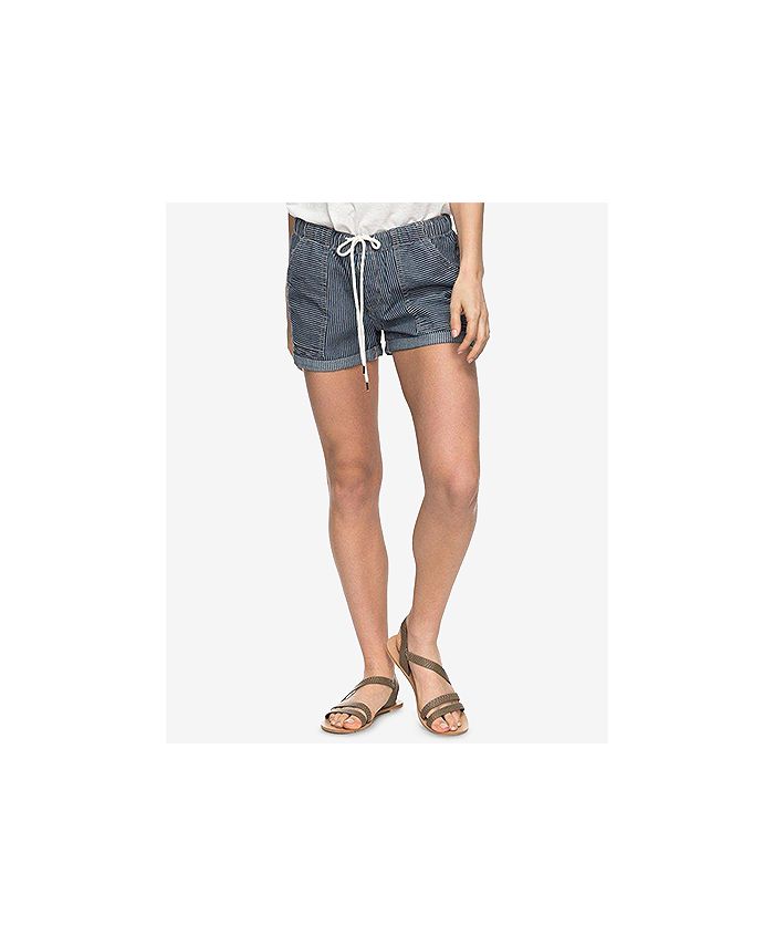 Roxy Juniors' Striped Chambray Soft Shorts - Macy's