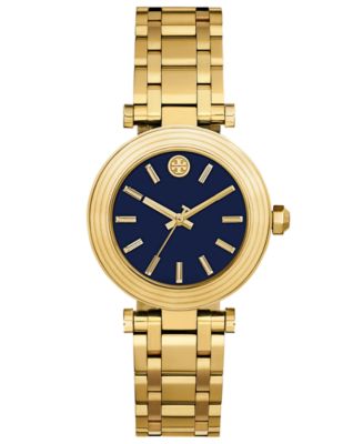 Tory Burch Women's Classic T Gold-Tone Stainless Steel Bracelet Watch ...