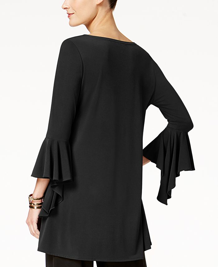 Alfani Ruffle-Sleeve High-Low Top, Created for Macy's - Macy's