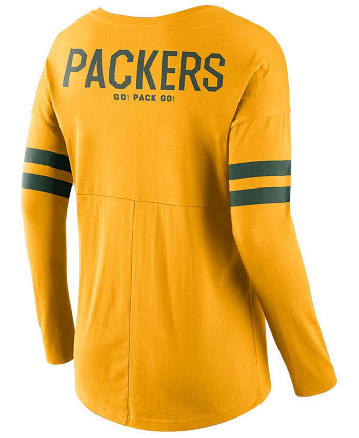 Nike Women's Green Bay Packers Tailgate Long Sleeve Top - Macy's
