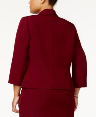 Kasper Plus Size Shawl-Collar Flyaway Jacket - Macy's