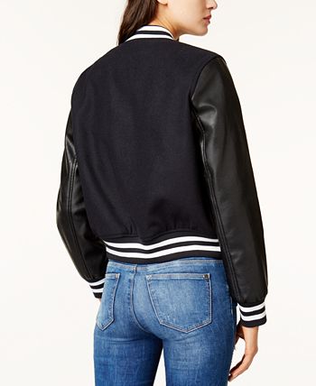 Levi's Mixed-Media Bomber Jacket - Macy's