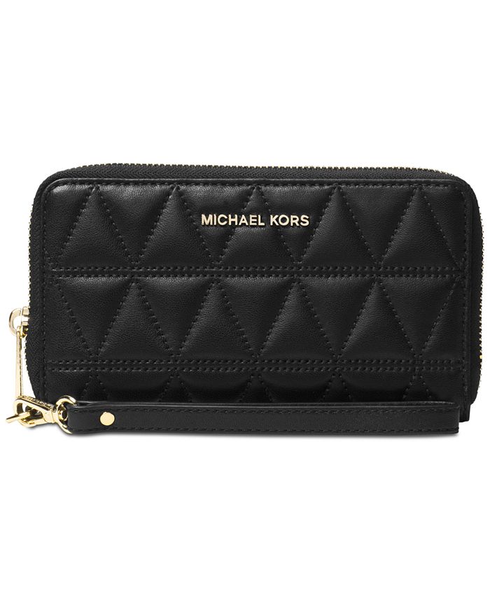 Michael Kors Jet Set Travel Large Flat Multifunction Quilted Phone Case ...