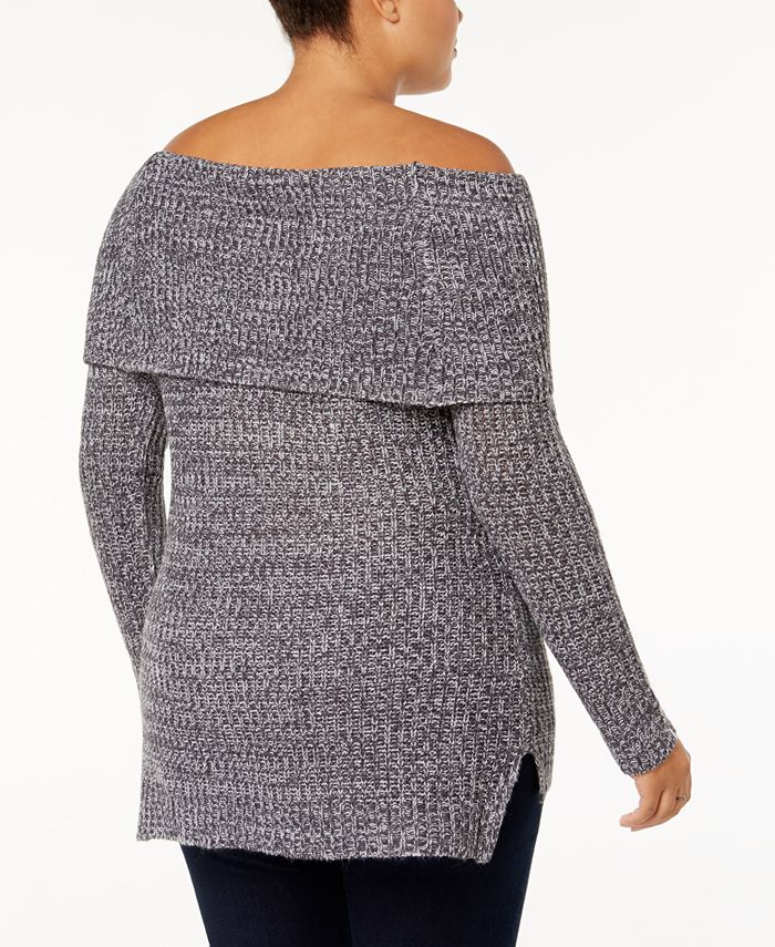Planet Gold Trendy Plus Size Off-The-Shoulder Sweater - Macy's