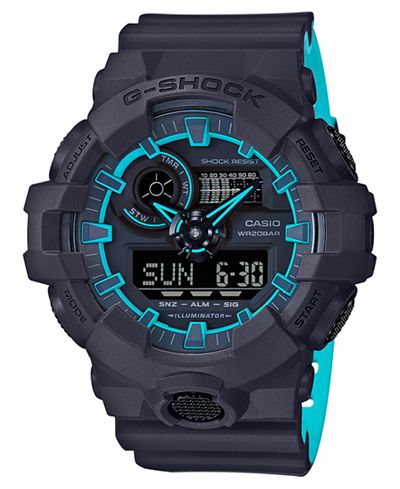 G-Shock Men's Analog-Digital Blue Resin Strap Watch 54mm - Watches ...