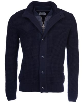 Barbour Men's Helm Layered Wool Cardigan - Macy's