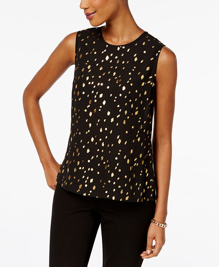 Kasper Metallic-Dot Shell - Macy's